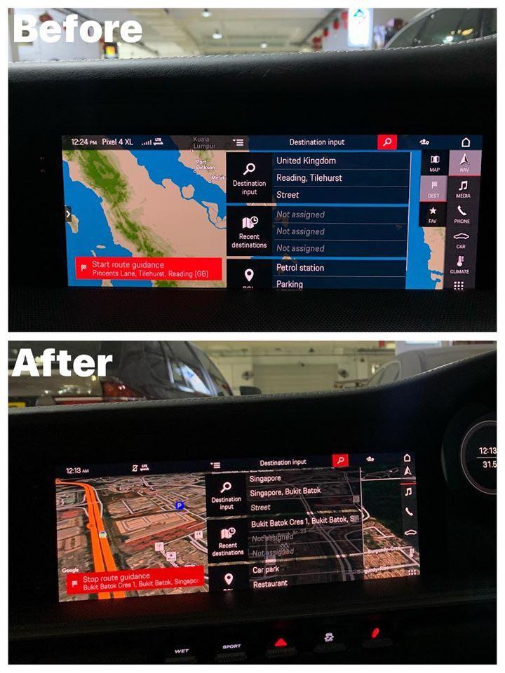 911 Carrera 4S Map Conversion from UK to Singapore, Hobbies & Toys ...