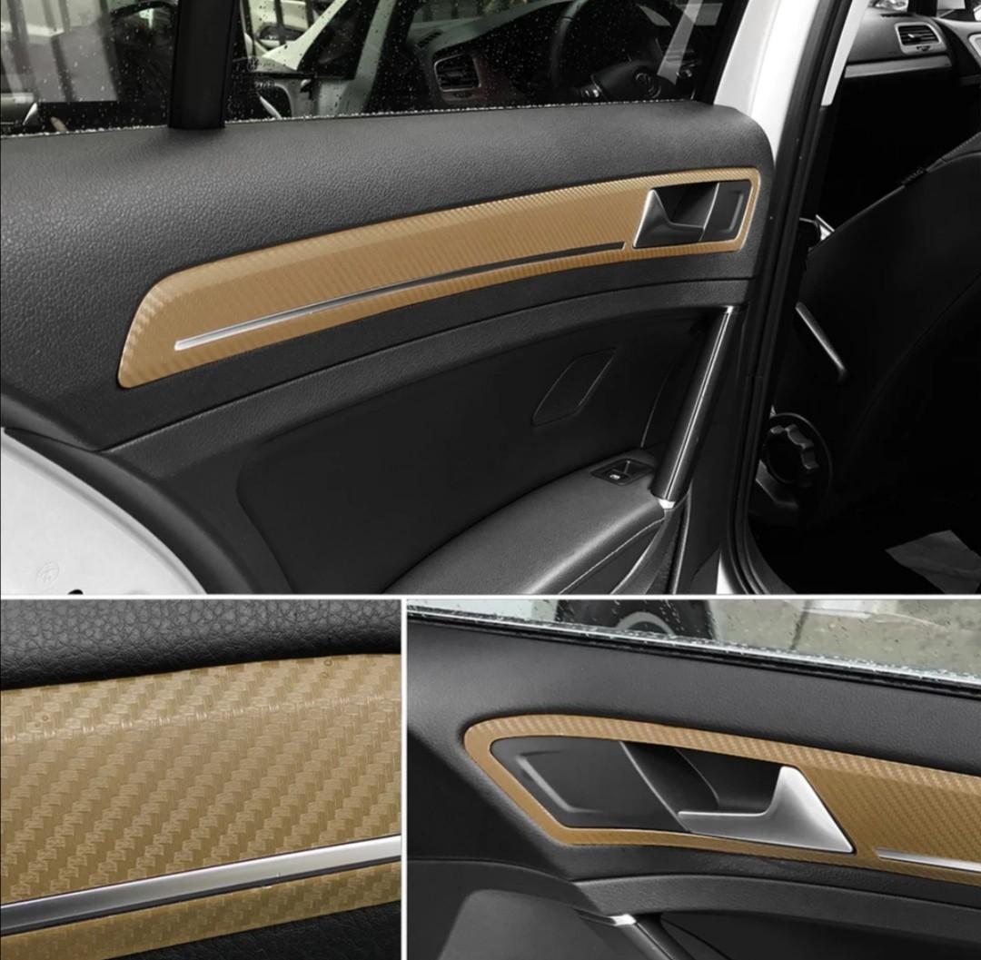Car Interior 3D Non-Glossy Carbon Fiber Vinyl Wrap Services, Car ...