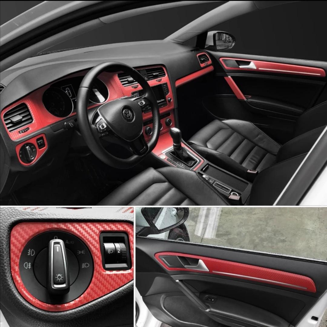 Car Interior 3D Non-Glossy Carbon Fiber Vinyl Wrap Services, Car ...