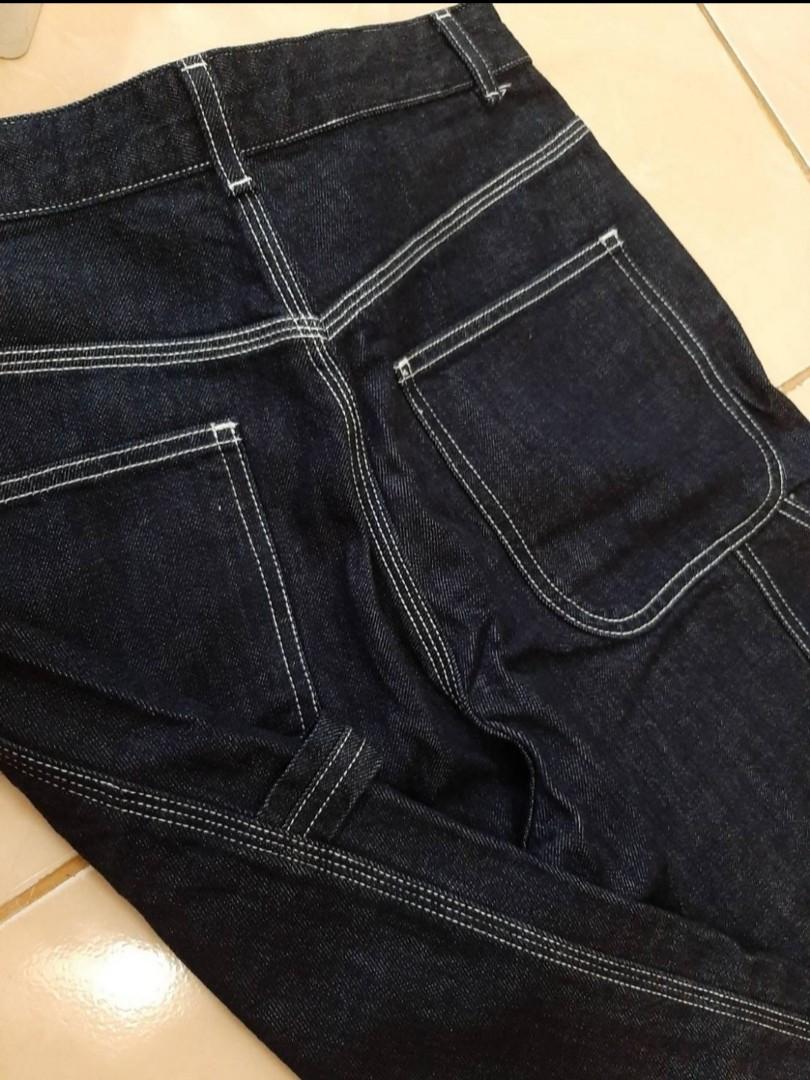 Carpenter by GU Denim, Fesyen Pria, Pakaian , Bawahan di Carousell