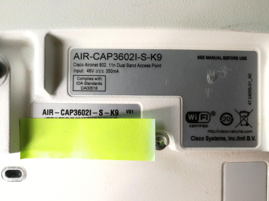 Cisco AIR-CAP3602l-S-K9 Aironet Dual Band Access Point Wireless Boost ...