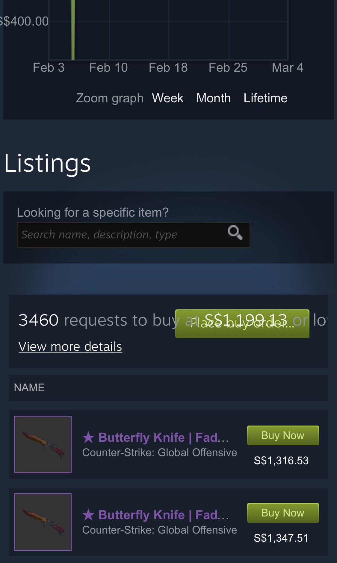 CSGO Skin | Butterfly Knife, Fade, FN, Video Gaming, Gaming Accessories ...