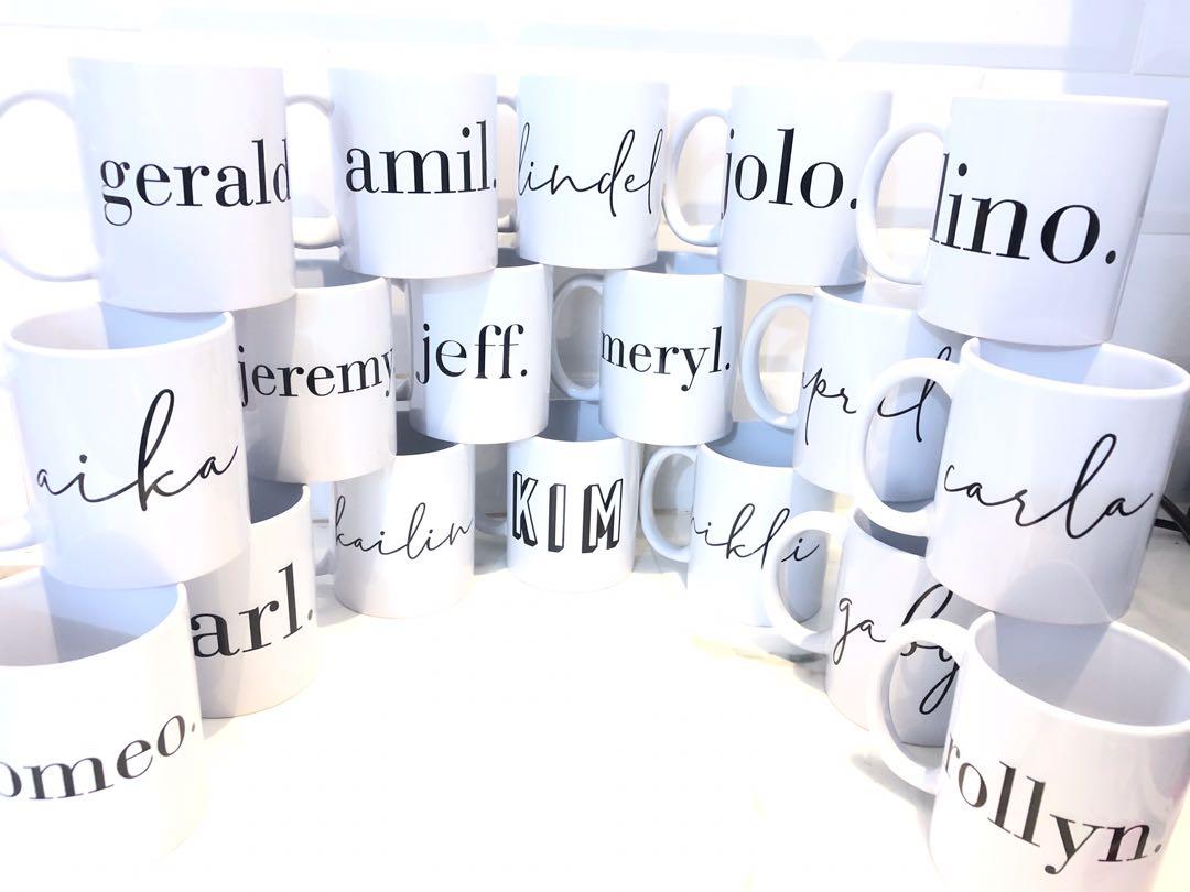 Customized Mugs individual names christening ninong ninang giveaways ...