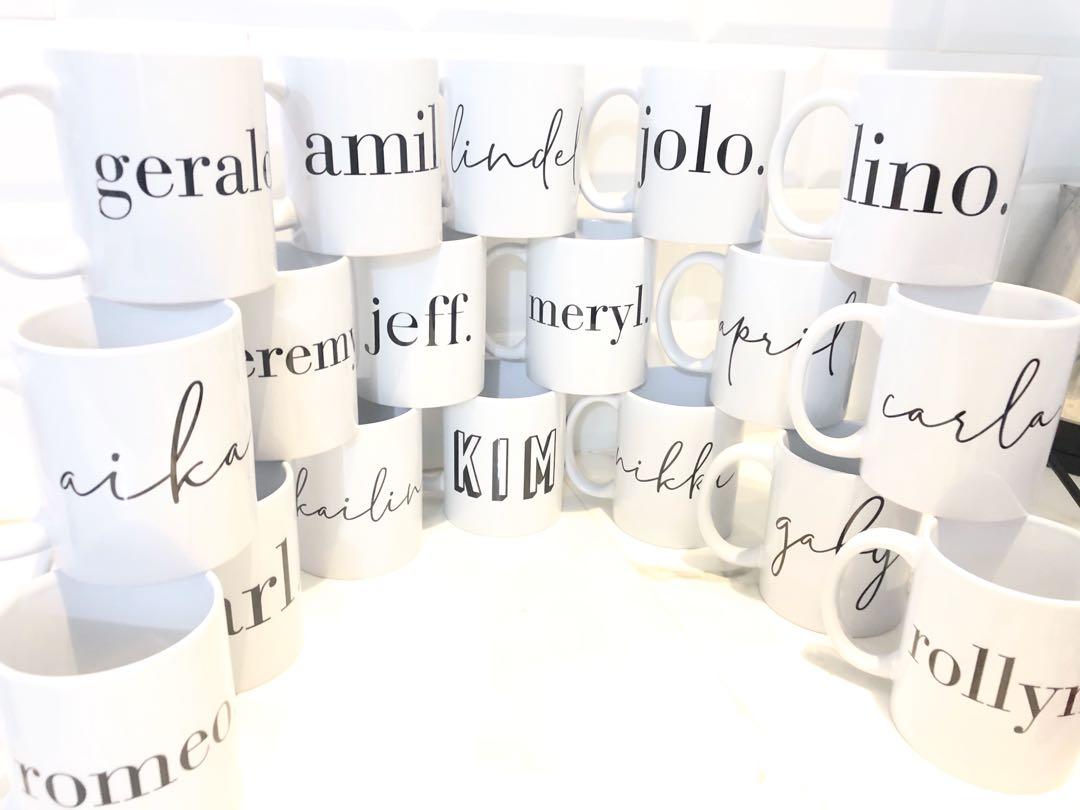 Customized Mugs individual names christening ninong ninang giveaways ...