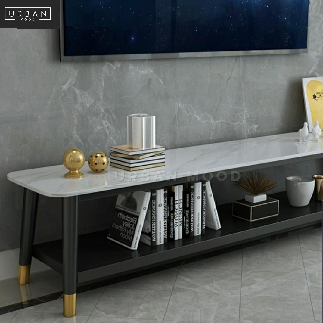 DECAL Modern Marble TV Console, Furniture & Home Living, Furniture, TV ...