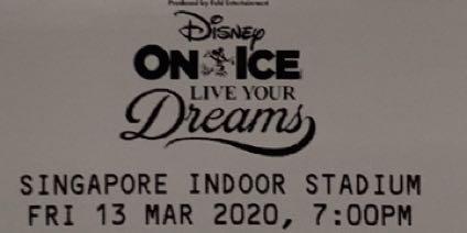 Disney on Ice Cat 1 ticket x 2 on 13 March, Tickets & Vouchers, Local ...