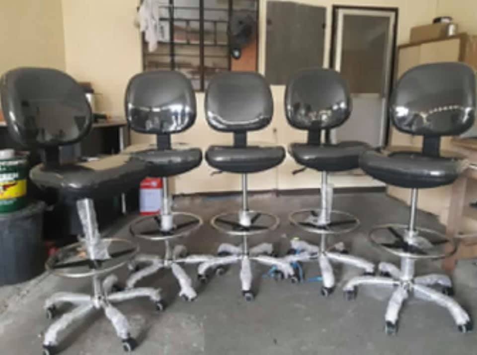 Drafting Chair with Footring Chrome Base, Furniture & Home Living ...