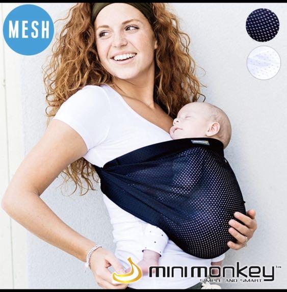 Mini monkey sling in black, Babies & Kids, Going Out, Carriers & Slings on Carousell