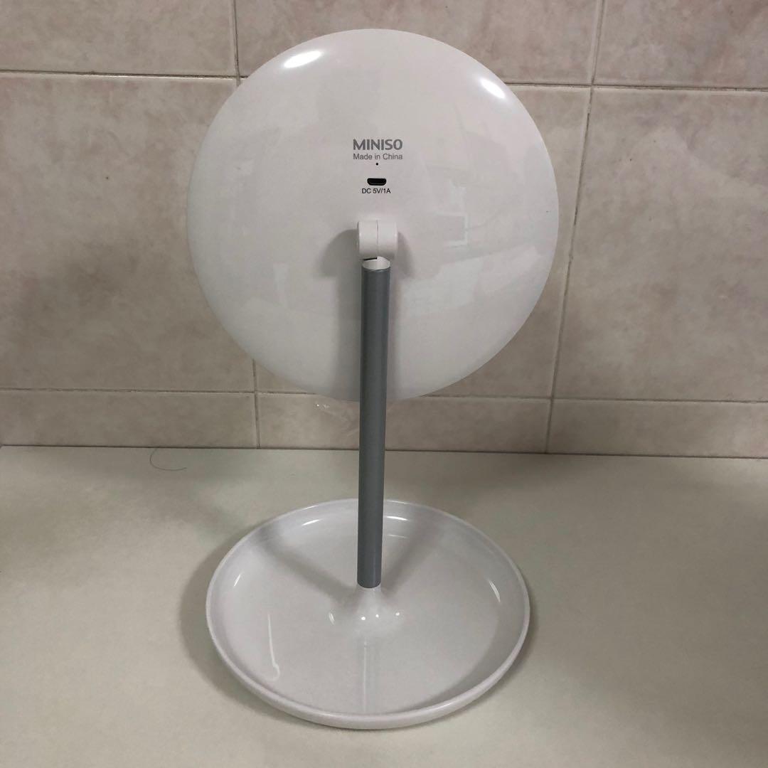 Miniso LED Cosmetics Mirror with Storage Base, Everything Else on Carousell