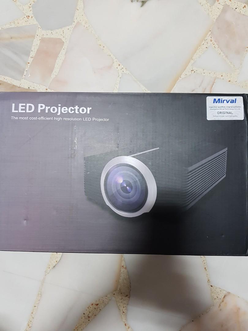 Mirval YG500 Upgraded LCD Projector 4K Home Theater Support HDMI VGA ...