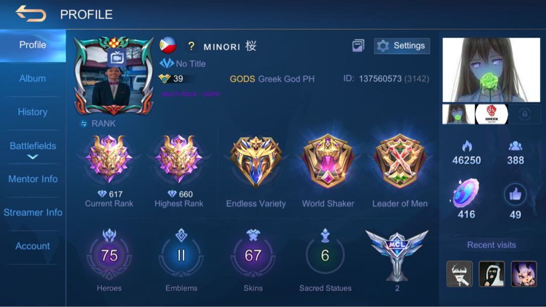 Mobile Legends Account, Video Gaming, Video Games, Xbox on Carousell