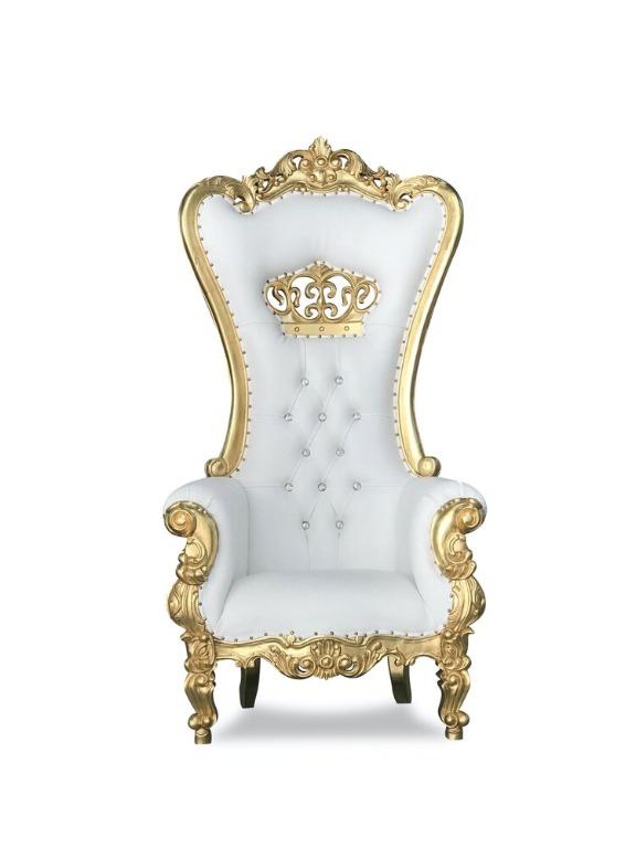 NICHELE l Baroque Crown Throne Chair & Love Seat, Furniture & Home ...