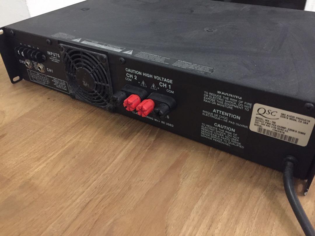 QSC MX-700 Stereo Power Amplifier, 音響器材, 可攜式音響設備 - Carousell