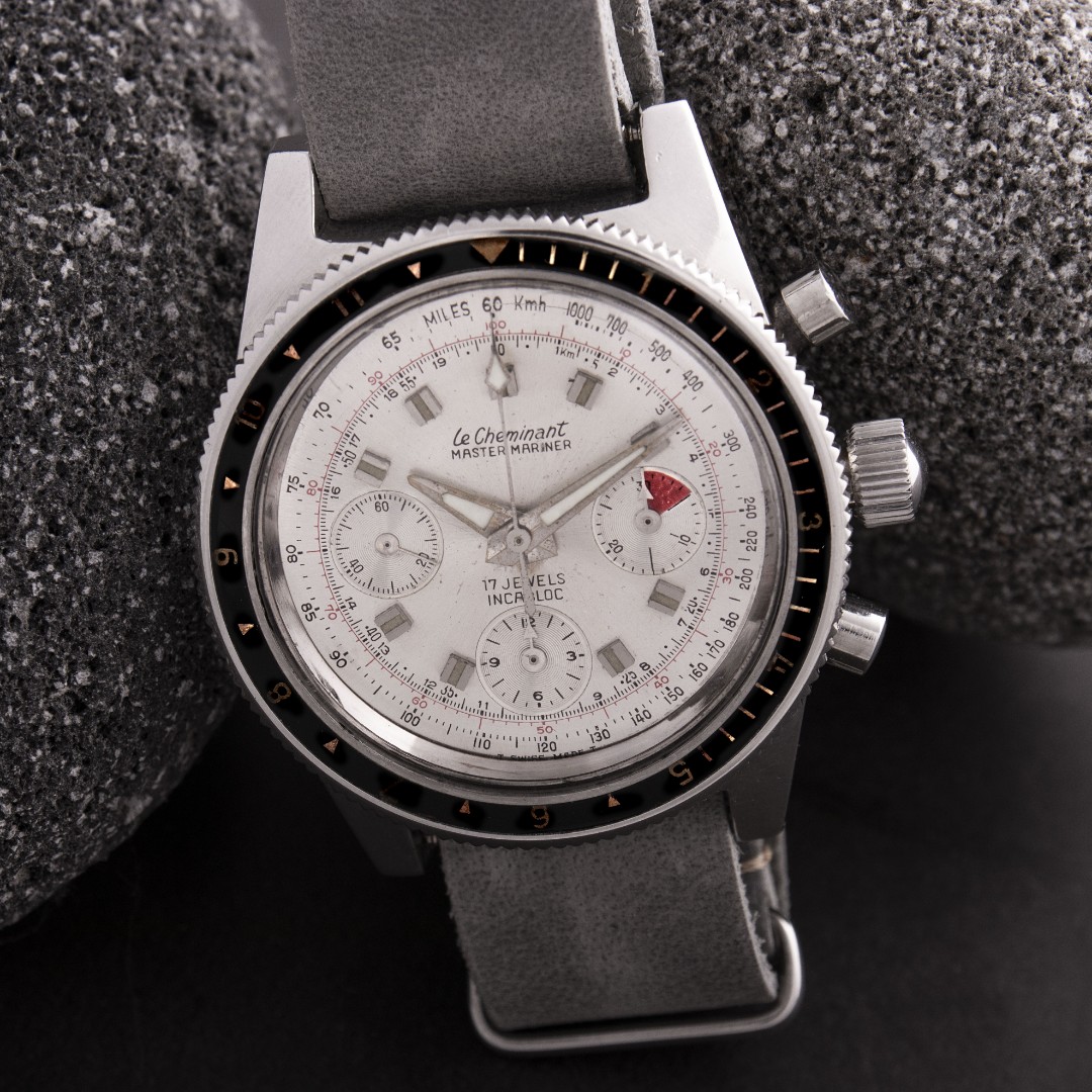 Rare Serviced Vintage Le Cheminant Master Mariner Diver Chronograph ...