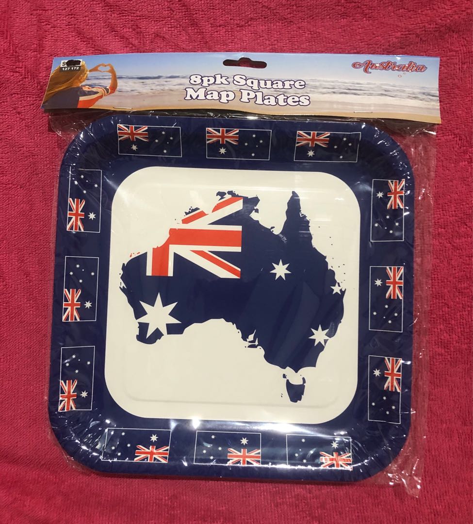 Square Map Plates, Kitchen & Appliances di Carousell