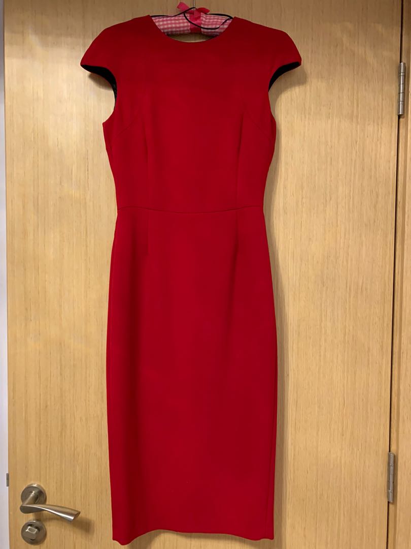 Structured red dress, Women's Fashion, Dresses & Sets, Dresses on Carousell