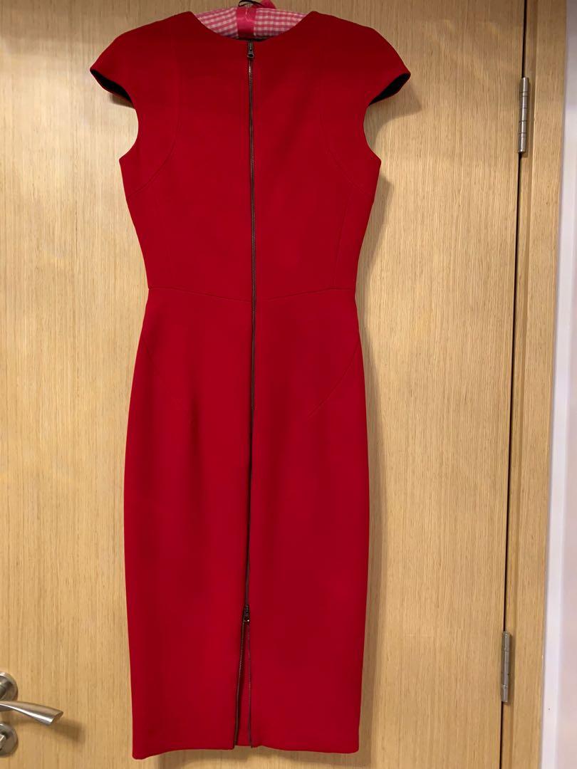 Structured red dress, Women's Fashion, Dresses & Sets, Dresses on Carousell
