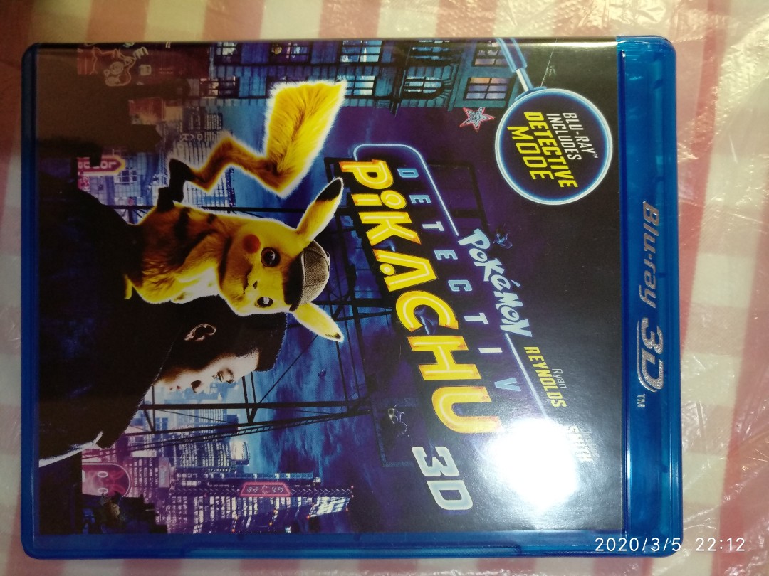 (98% New. 雙碟2bd) detective Pikachu 2d+3d Blu ray #比卡超 寵物小精靈 Pokemon, 興趣及遊戲, 收藏品及紀念品, 明星周邊 ...