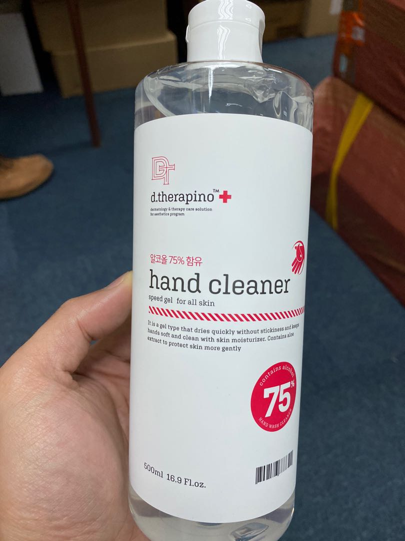 韓國 D.therapino 75% 免沖洗酒精搓手液 500ml, 美容＆化妝品, 沐浴＆身體護理, 沐浴及身體護理 - 身體護理 - Carousell