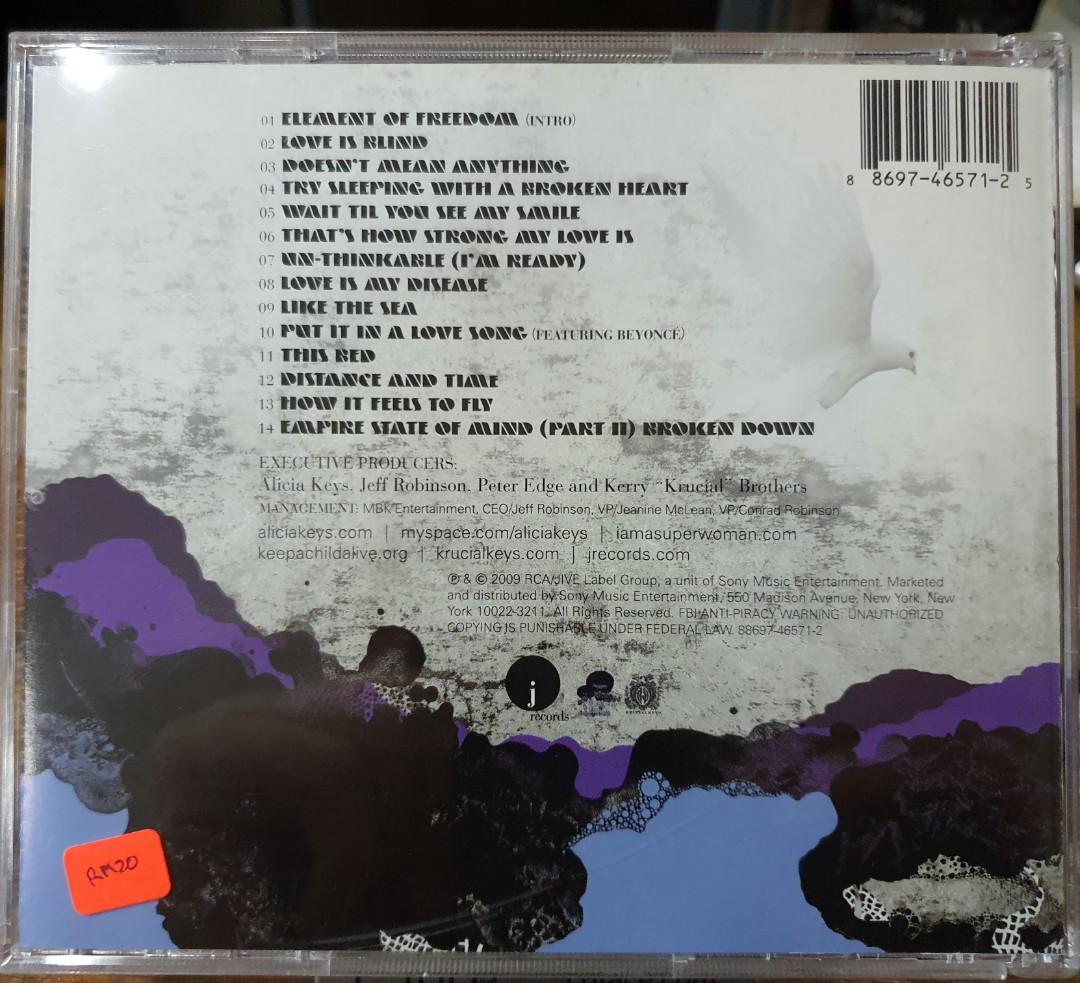(CD) The Element Of Freedom , Alicia Keys, Hobbies & Toys, Music ...