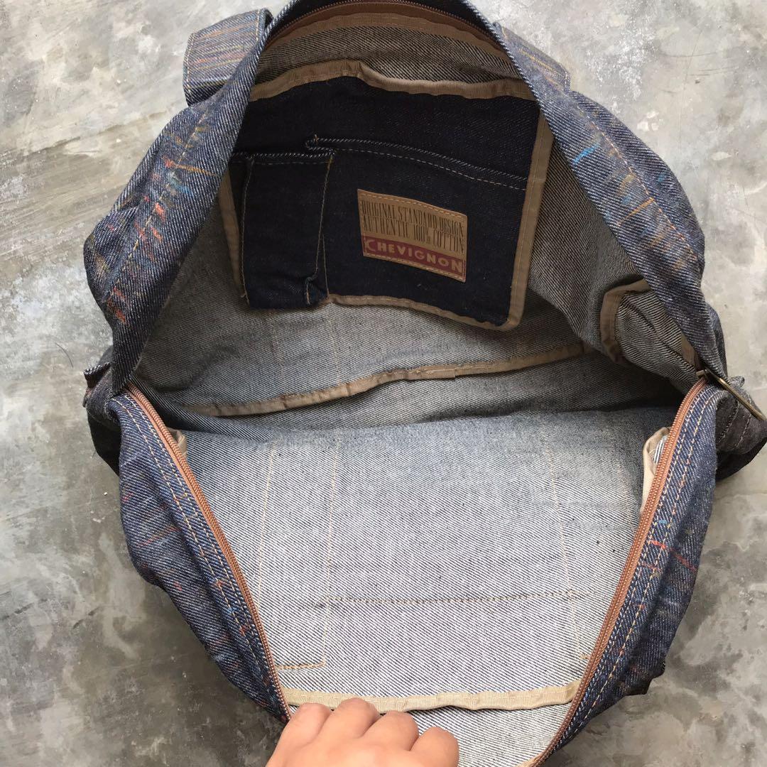 chevignon denim bag in indigo blue, Men's Fashion, Bags, Belt bags ...