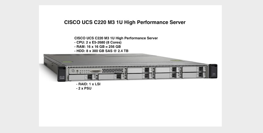 CISCO UCS C220 M3 1U High Performance Server, Electronics, Computers ...