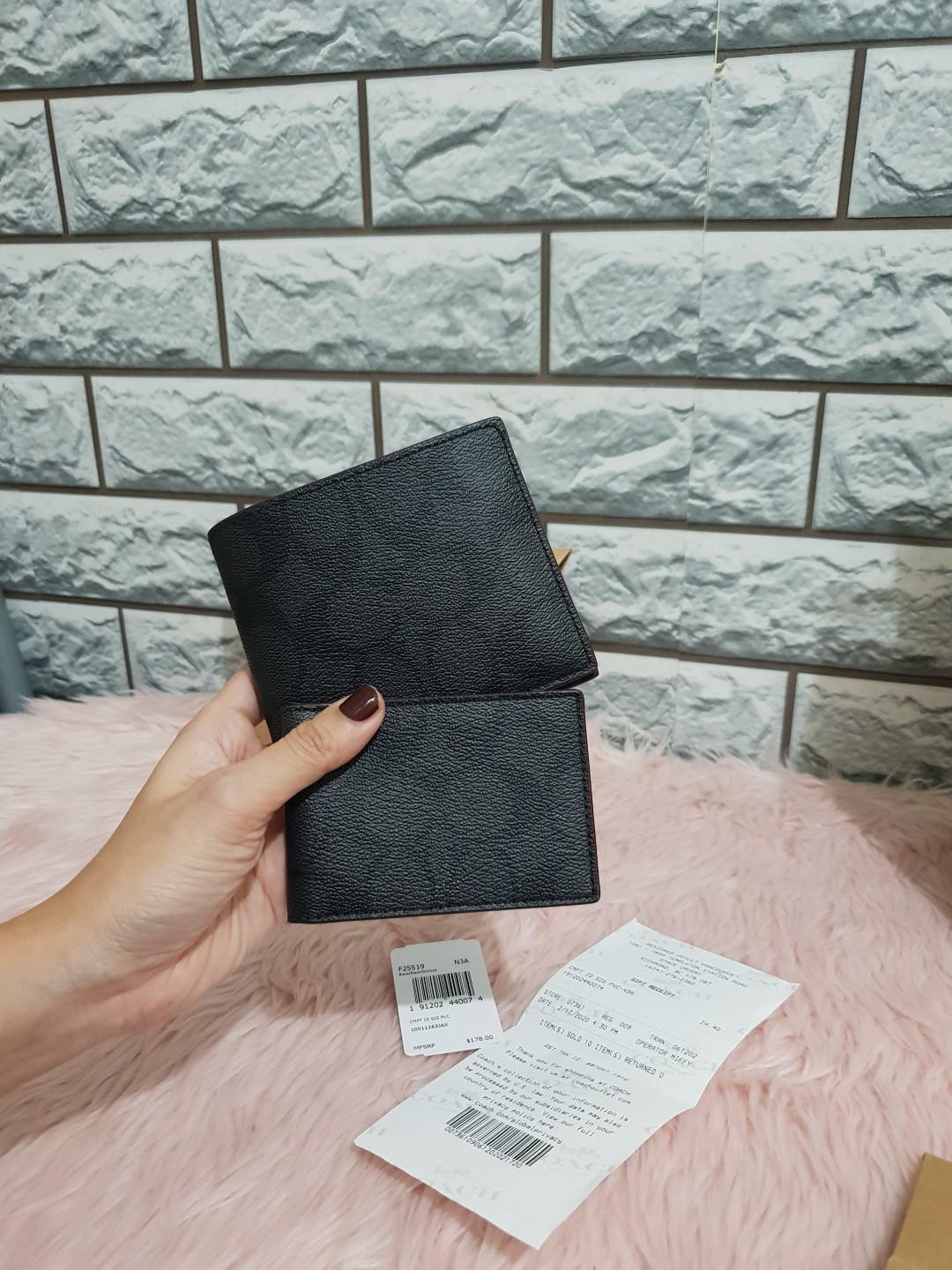 Coach mens wallet with insert, Men's Fashion, Watches & Accessories ...