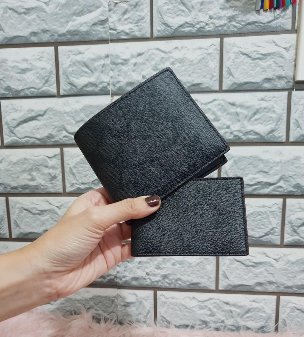 Coach mens wallet with insert, Men's Fashion, Watches & Accessories ...