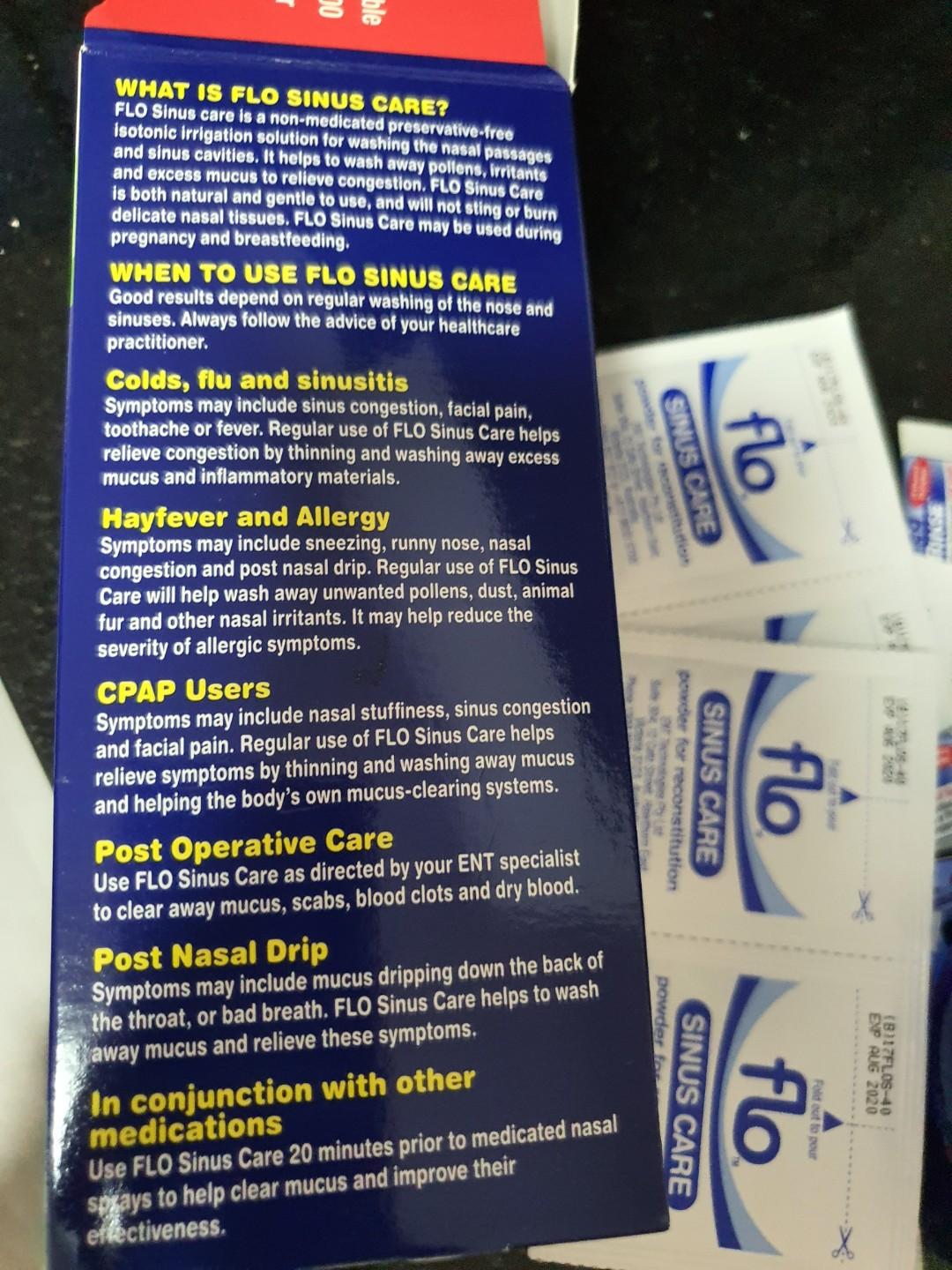 Flo sinus care & Neilmed sinus rinse, Health & Nutrition, Health ...