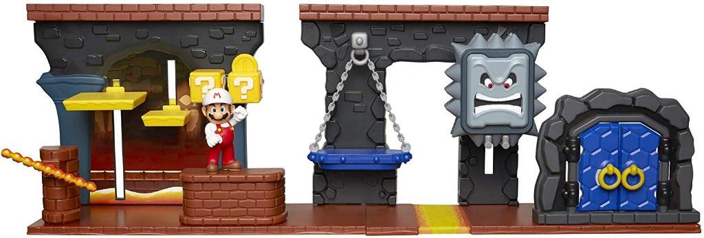 (HOT) Nintendo Super Mario Dungeon Deluxe Play Set, Includes: 2.5 Fire ...