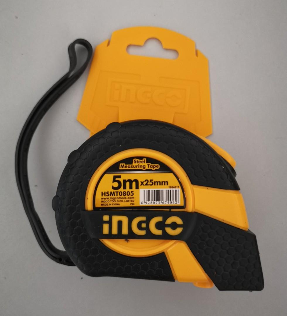 INGCO steel measuring tape 5m (HSMT0805), Furniture & Home Living, Home ...