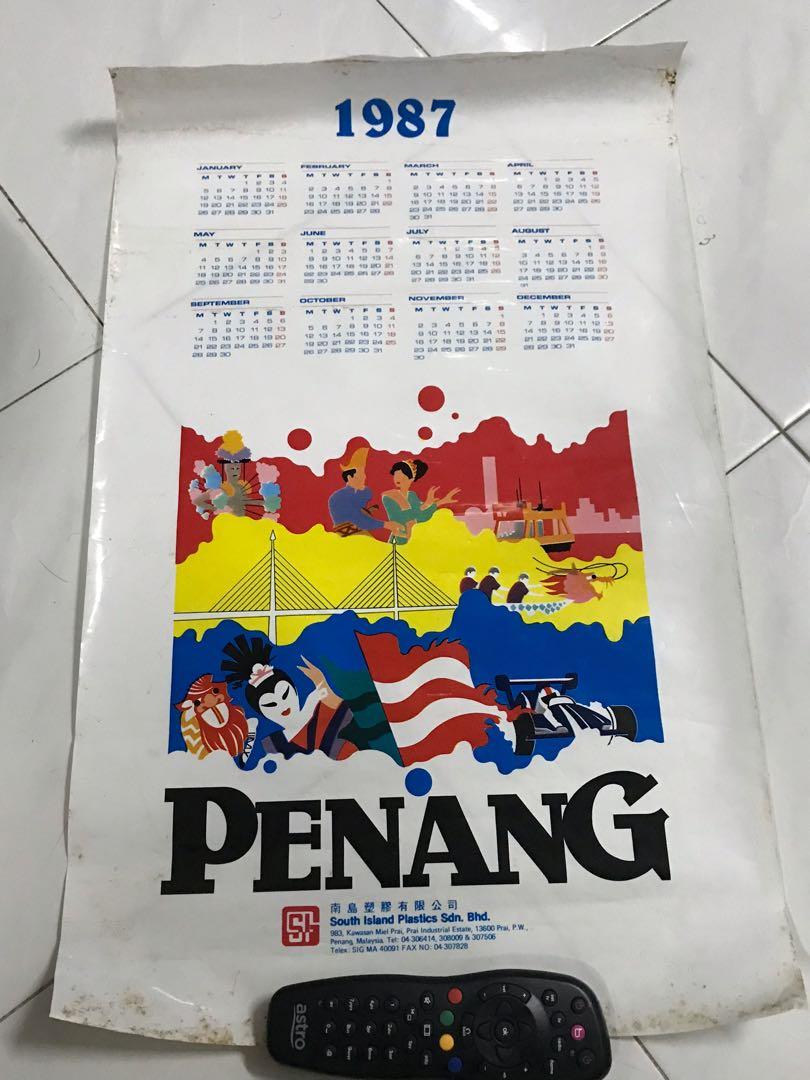 Kalendar Lama 1987, Hobbies & Toys, Collectibles & Memorabilia, Vintage ...