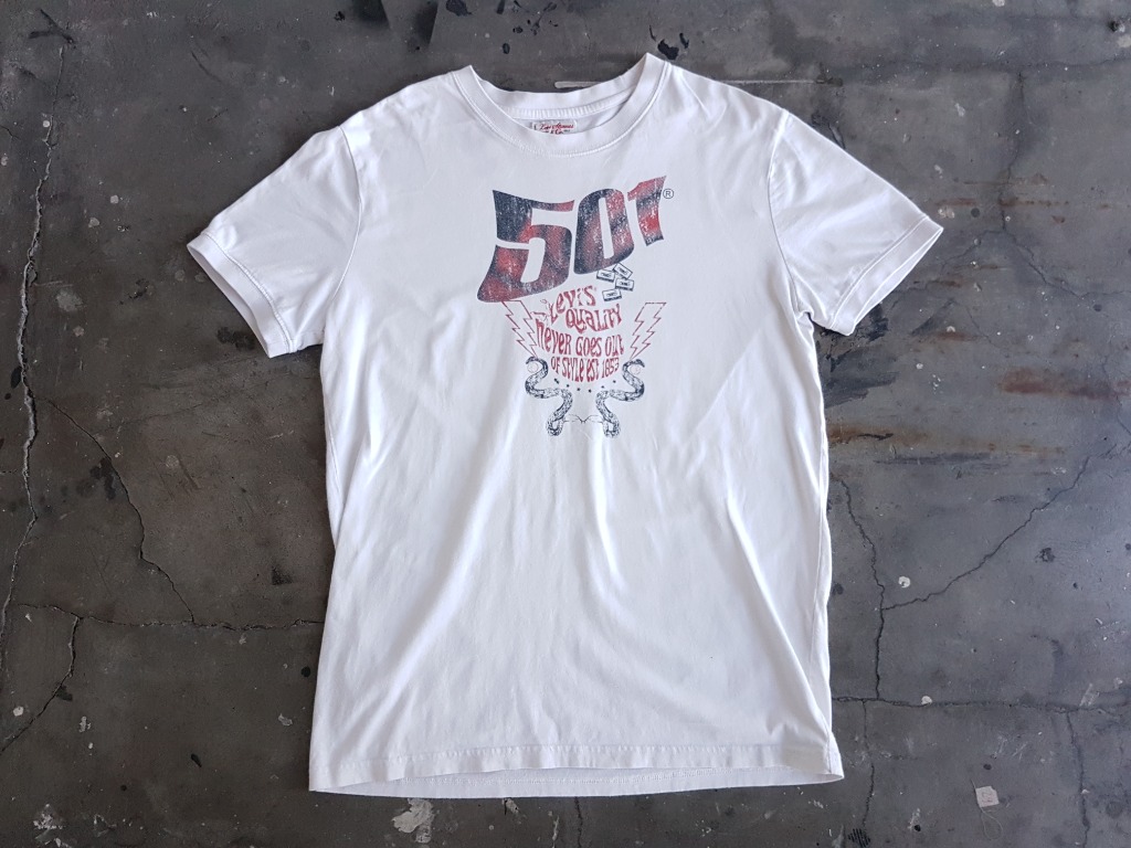 Levis 501 Tshirt, Men's Fashion, Tops & Sets, Tshirts & Polo Shirts on ...