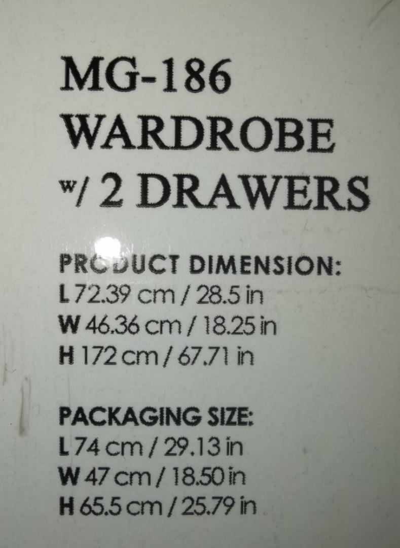 MEGABOX Wardrobe closet with 2 drawers, Babies & Kids, Baby Nursery ...