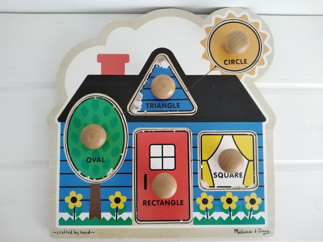 Melissa and Doug Wooden Shapes Puzzle, Hobbies & Toys, Toys & Games on ...