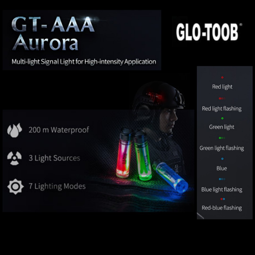 Nextorch Glo-Toob GT AAA Aurora Triple Colors Signal Light / Safety ...