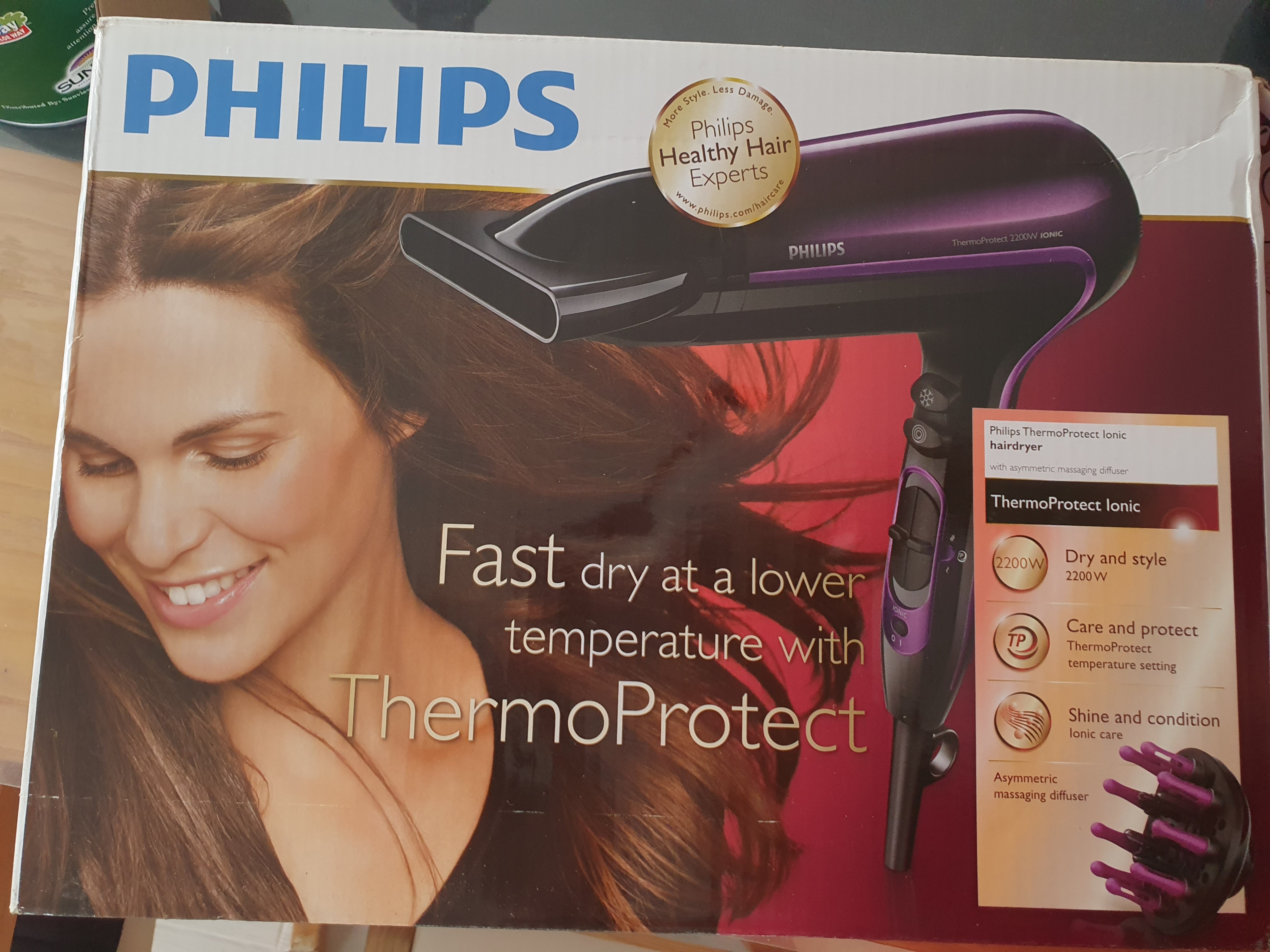 Philips ThermoProtect Ionic Hair Dryer, Beauty & Personal Care, Hair on ...
