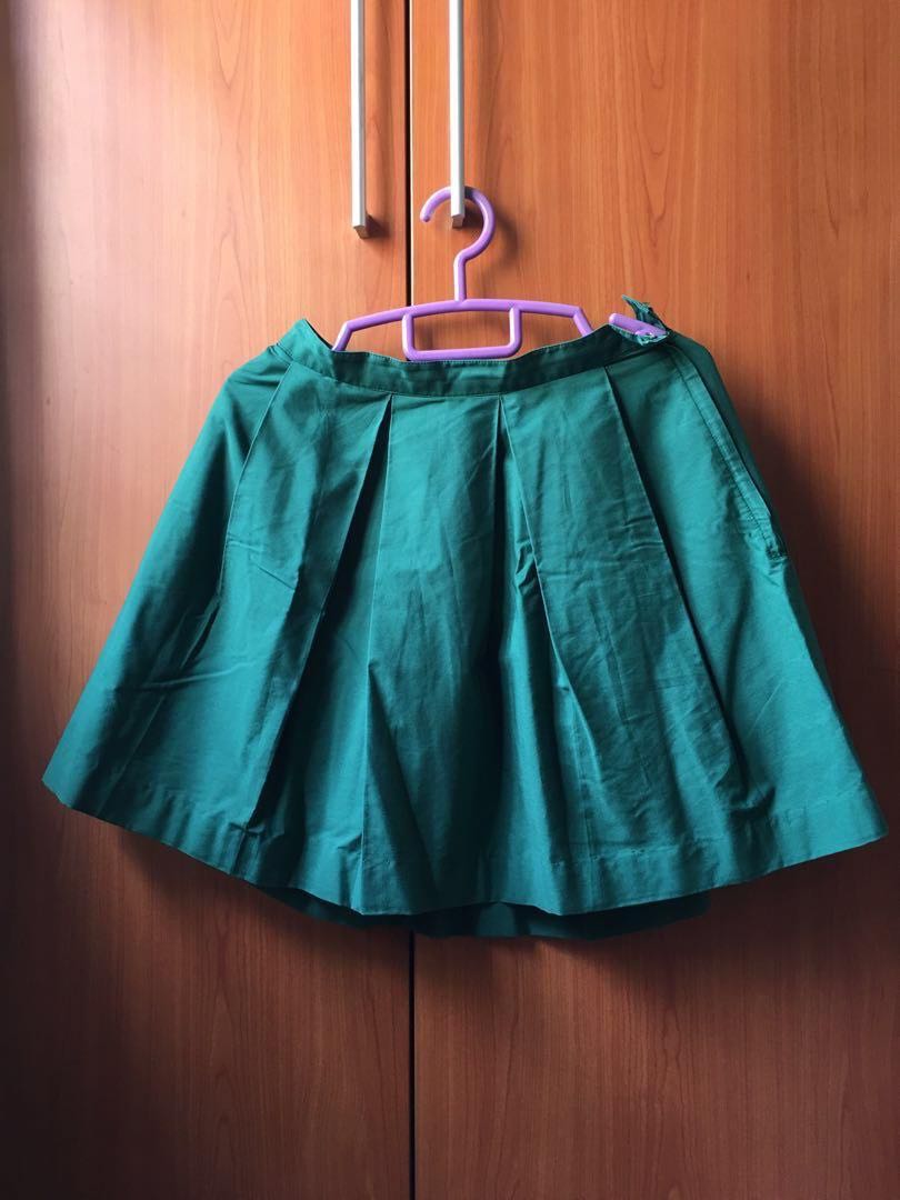 Raffles Junior College RJC Uniform Green Skirt, Women's Fashion ...