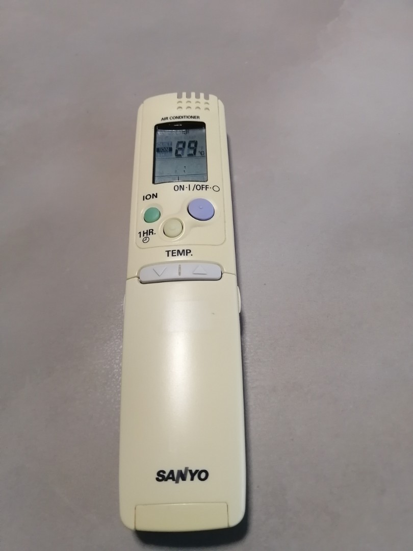 2 Sanyo aircon ac remote controls, TV & Home Appliances, Air ...