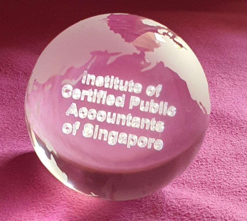 Vintage ICPAS/ISCA Frosted Glass Globe Paperweight/Memorabilia/Glass ...