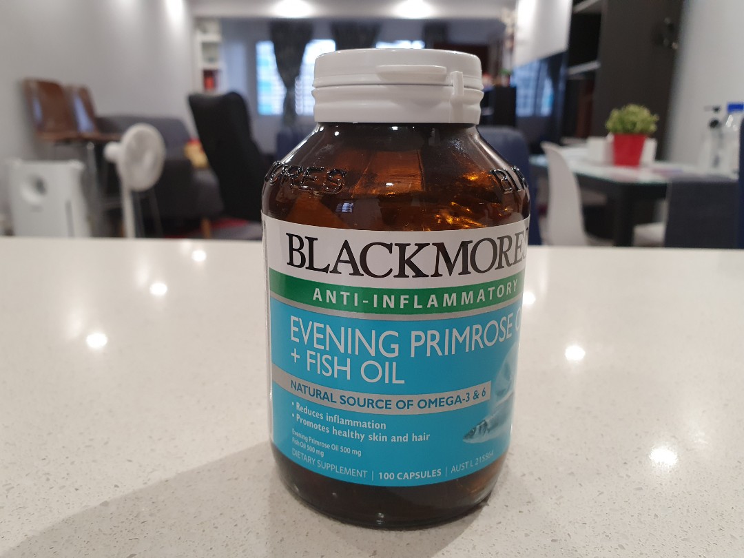 Blackmores Primrose Oil + Fish Oil, 100 capsules, Health & Nutrition ...