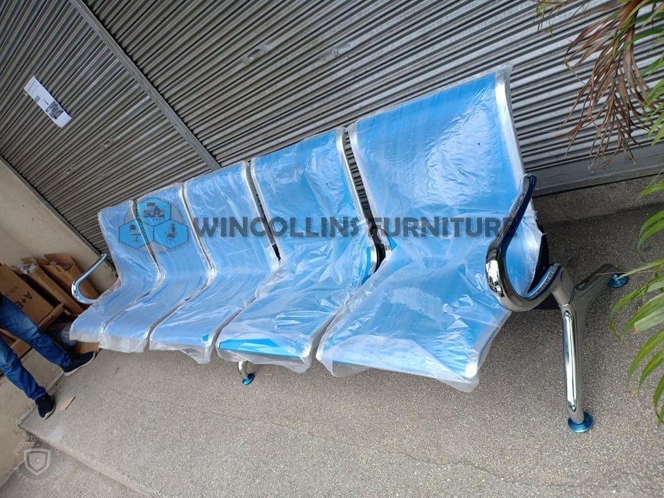 Gang chair 5 seater - Office partition, Furniture & Home Living, Office ...