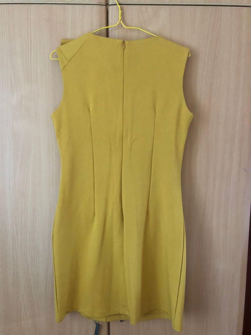 Mustard work dress, Women's Fashion, Dresses & Sets, Dresses on Carousell