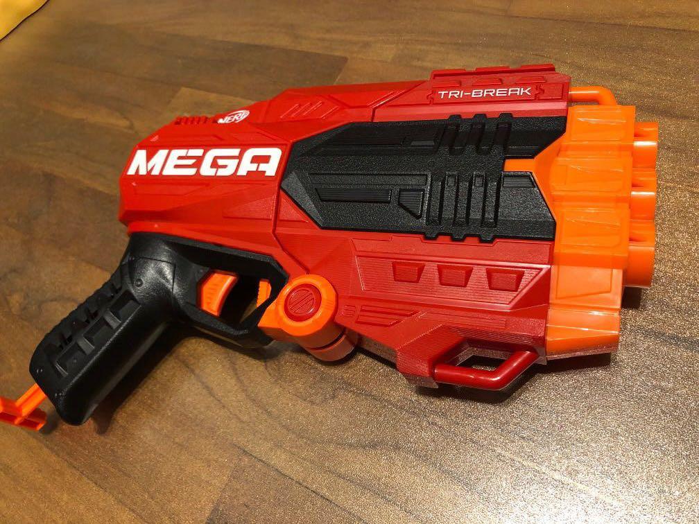 NERF gun - MEGA Tri-break, Hobbies & Toys, Toys & Games on Carousell