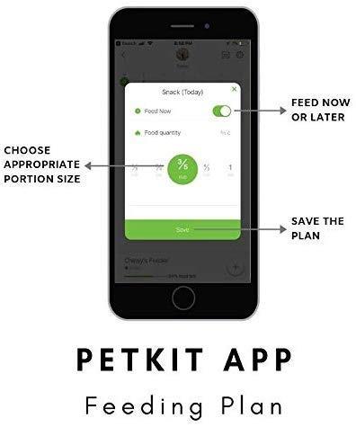 PETKIT Automatic pet feeder, smart cat feed, dog feeder with Wi-Fi enabled, Android app, iOS and ...