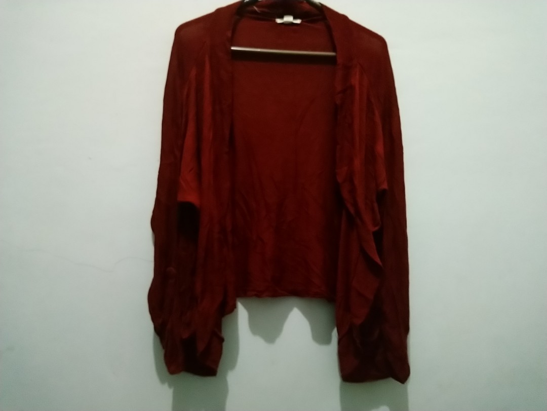 Rust Cardigan, Women's Fashion, Coats, Jackets and Outerwear on Carousell