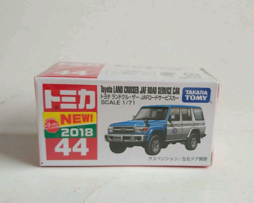 TAKARA TOMY TOMICA No.44 TOYOTA LAND CRUISER JAF ROAD SERVICE CAR 車仔, 興趣及遊戲, 玩具 & 遊戲類 - Carousell