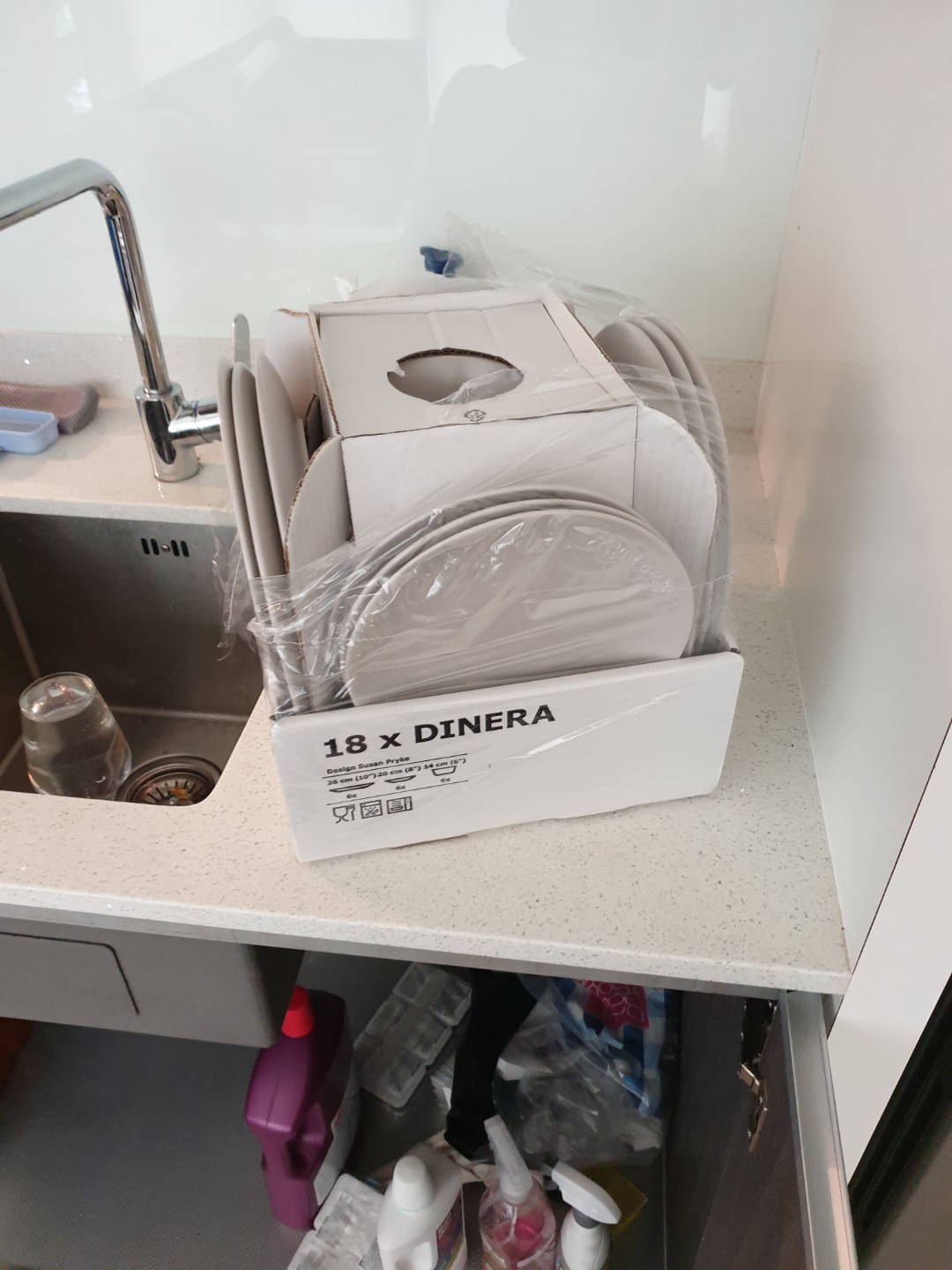 Ikea Plates and Bowl Set. 18 x Dinera, Furniture & Home Living ...