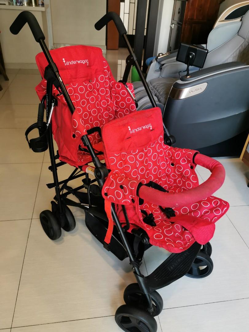 Kinderwagon Hop Tandem Umbrella Stroller - Red, Babies & Kids, Going ...