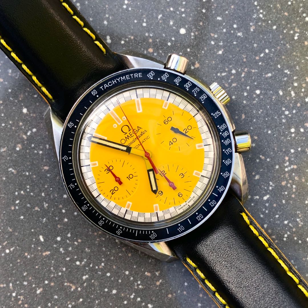 Omega Speedmaster Schumacher Yellow, Men's Fashion, Watches ...
